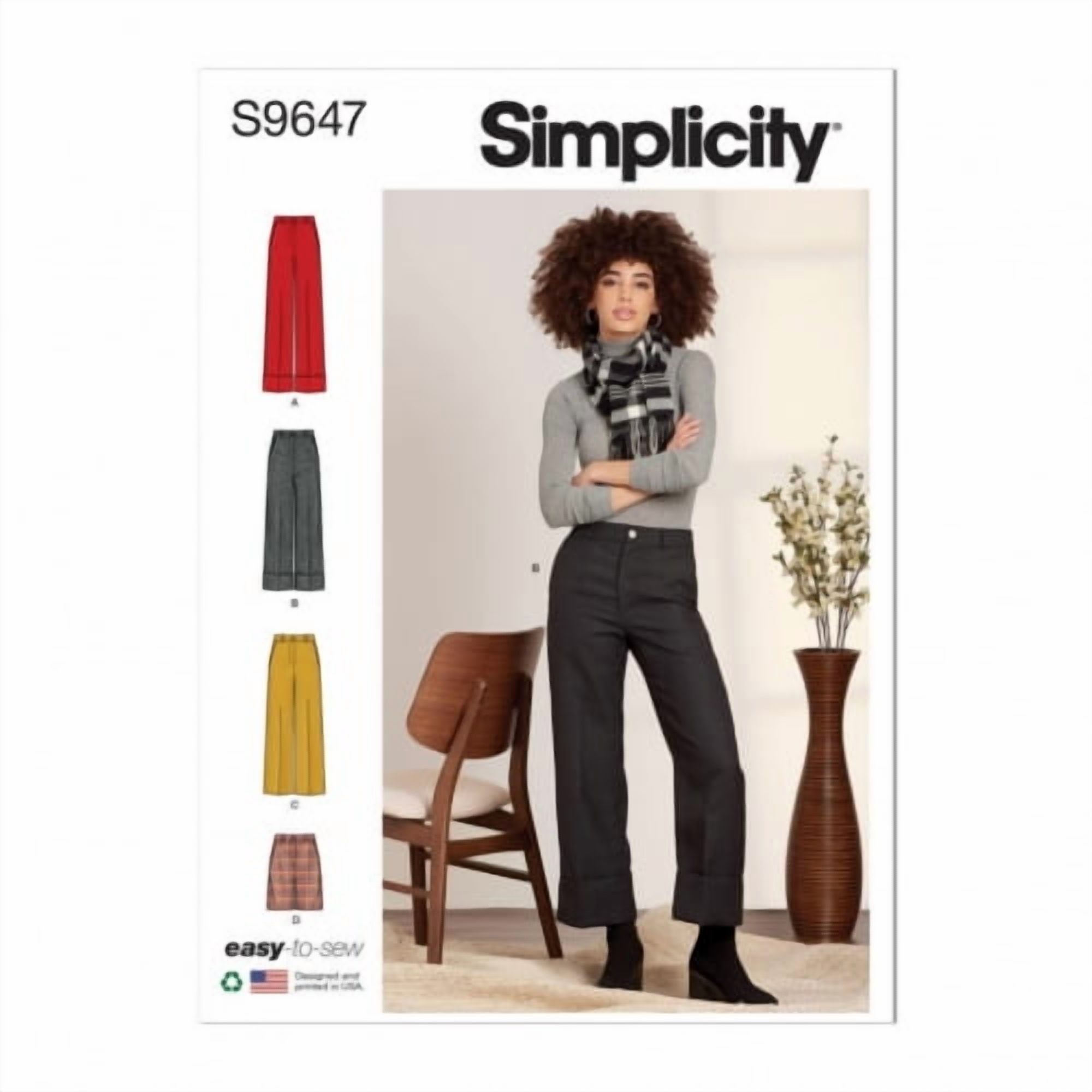Simplicity Sewing Pattern 9647 Trousers, Shorts R5 (14-16-18-20-22 ...
