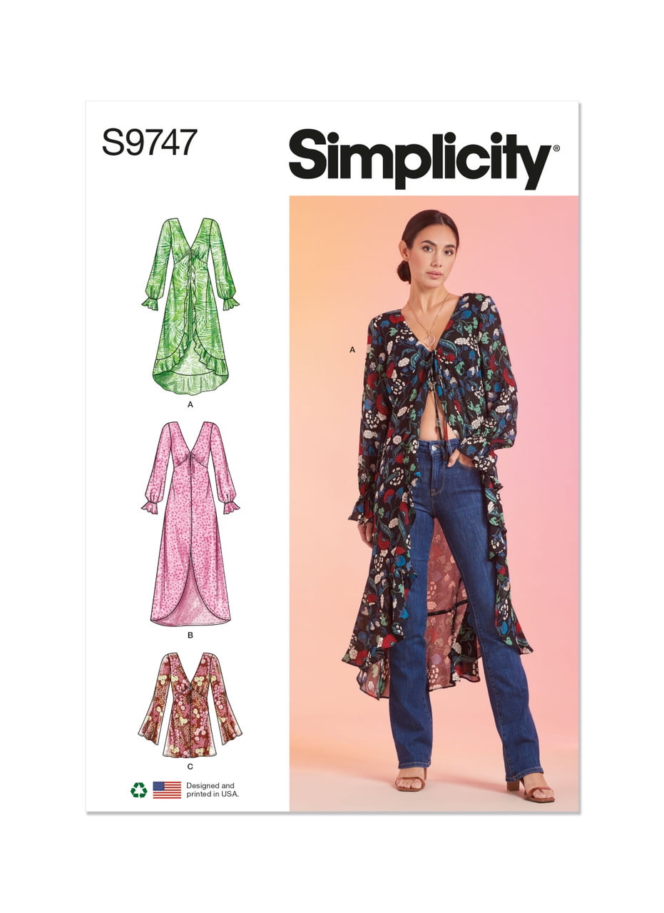 Simplicity Sewing Pattern 9747 - Misses' Dusters, Size: Y5 (18-20-22-24 ...