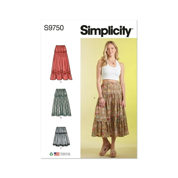 Simplicity Sewing Pattern 9750 - Misses' Skirt in Three Lengths, Size ...