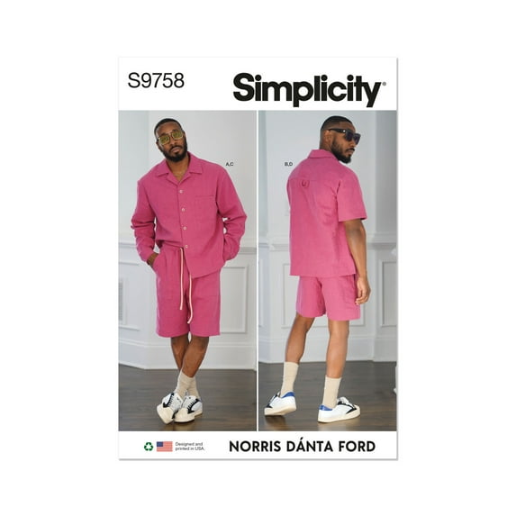 Simplicity Sewing Pattern 9758 - Men's Shirts and Shorts by Norris ...