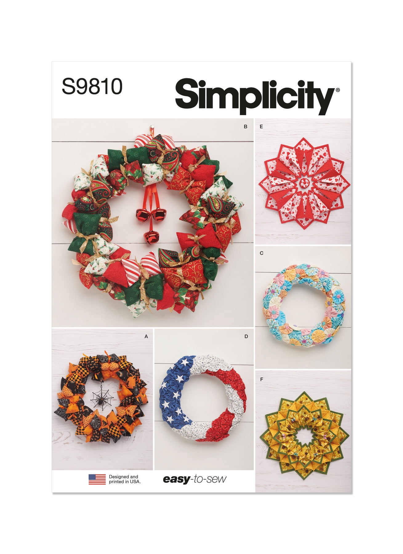 Simplicity Sewing Pattern 9810 - Seasonal Wreaths, Size: OS (One Size ...