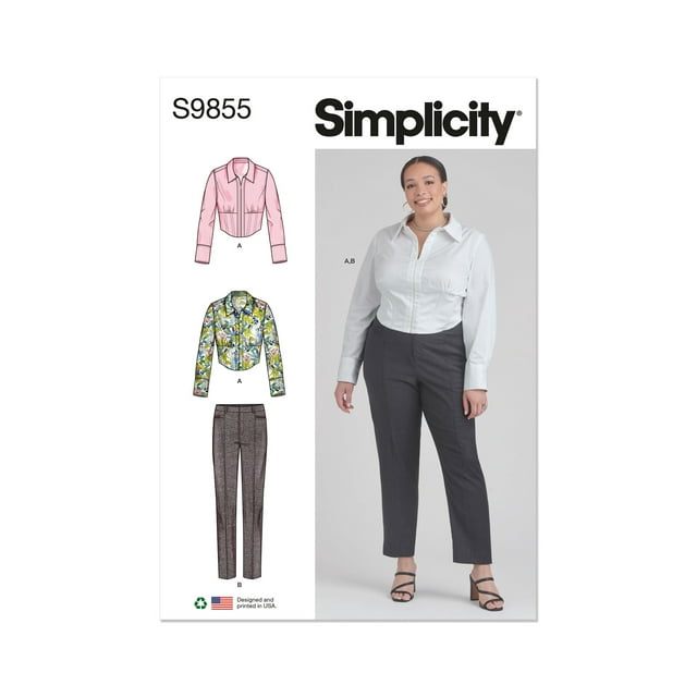 Simplicity Sewing Pattern 9855 -Misses' and Women's Top and Pants, Size ...