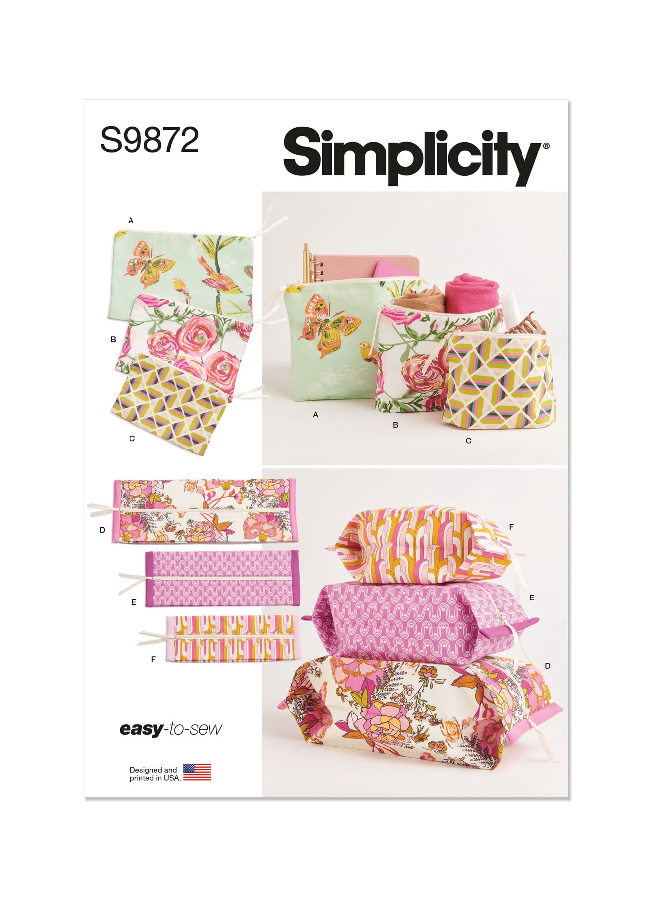 Simplicity Sewing Pattern 9872 - Zipper Cases, Size: OS (One Size ...