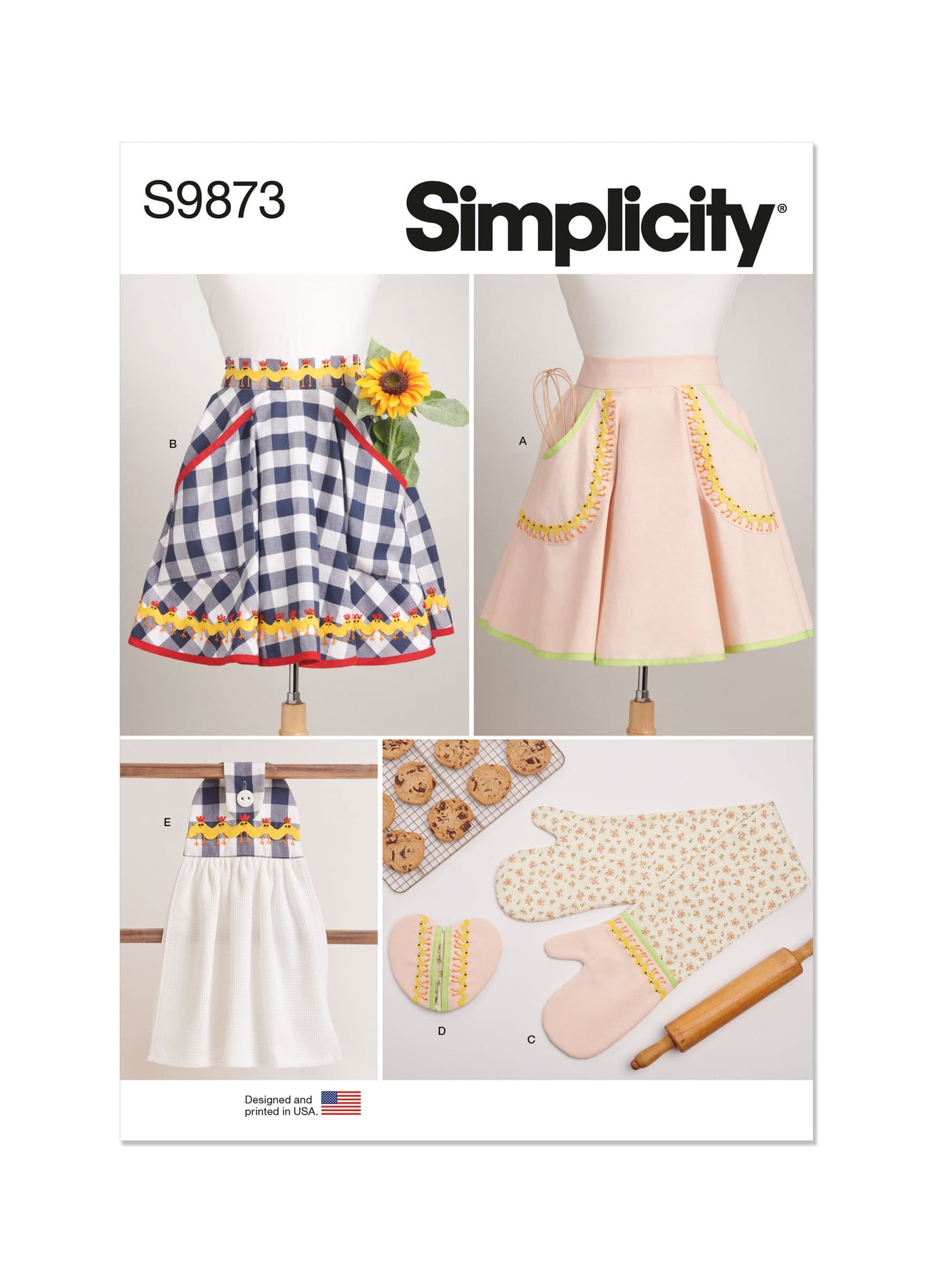Simplicity Paper Sewing Pattern 9873 - Aprons and Accessories for Women ...