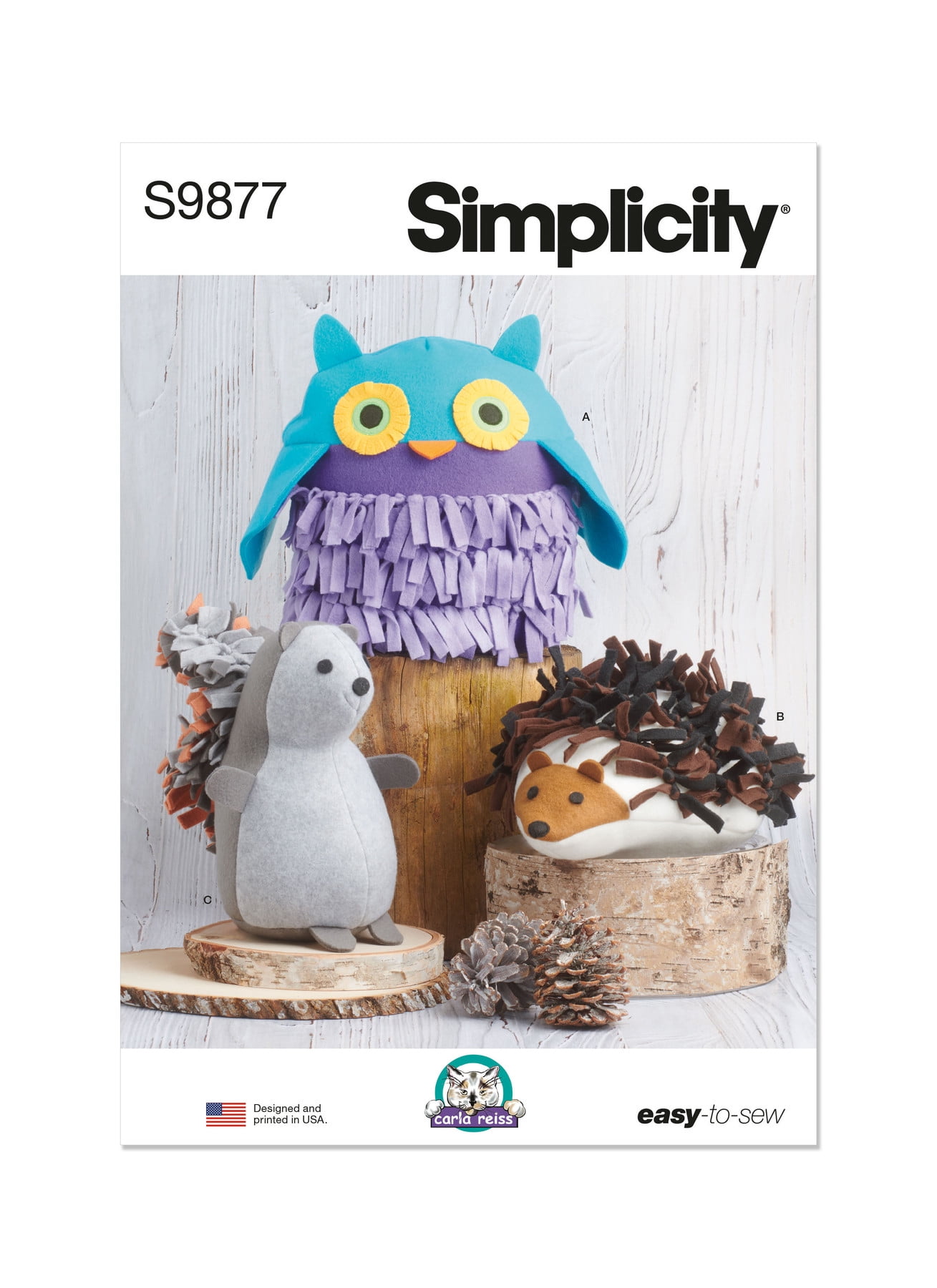 Simplicity Sewing Pattern 9877 - Plush Animals by Carla Reiss Design ...