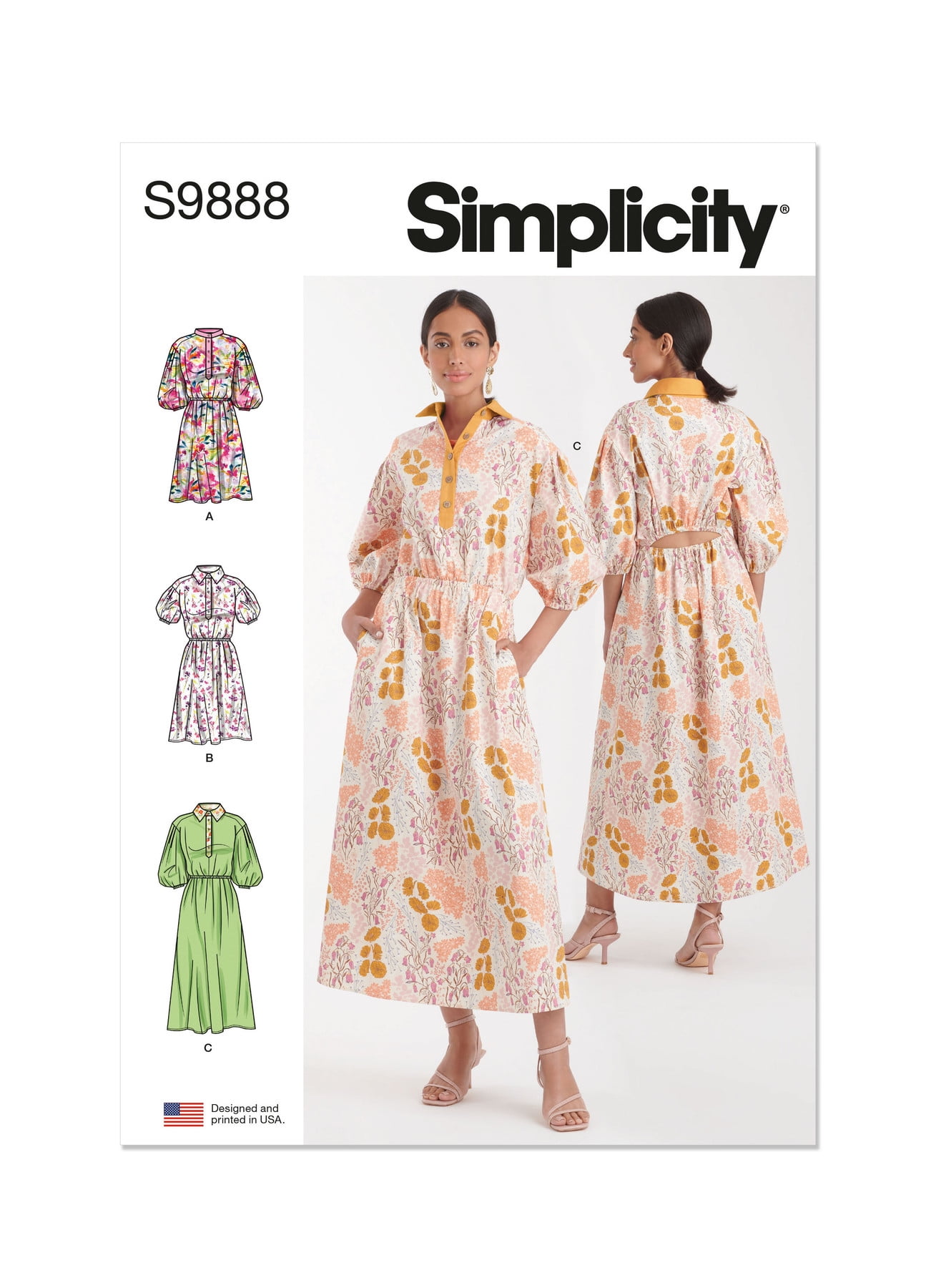 Simplicity Sewing Pattern 9888 - Misses' Dresses, Size: R5 (14-16-18-20 ...