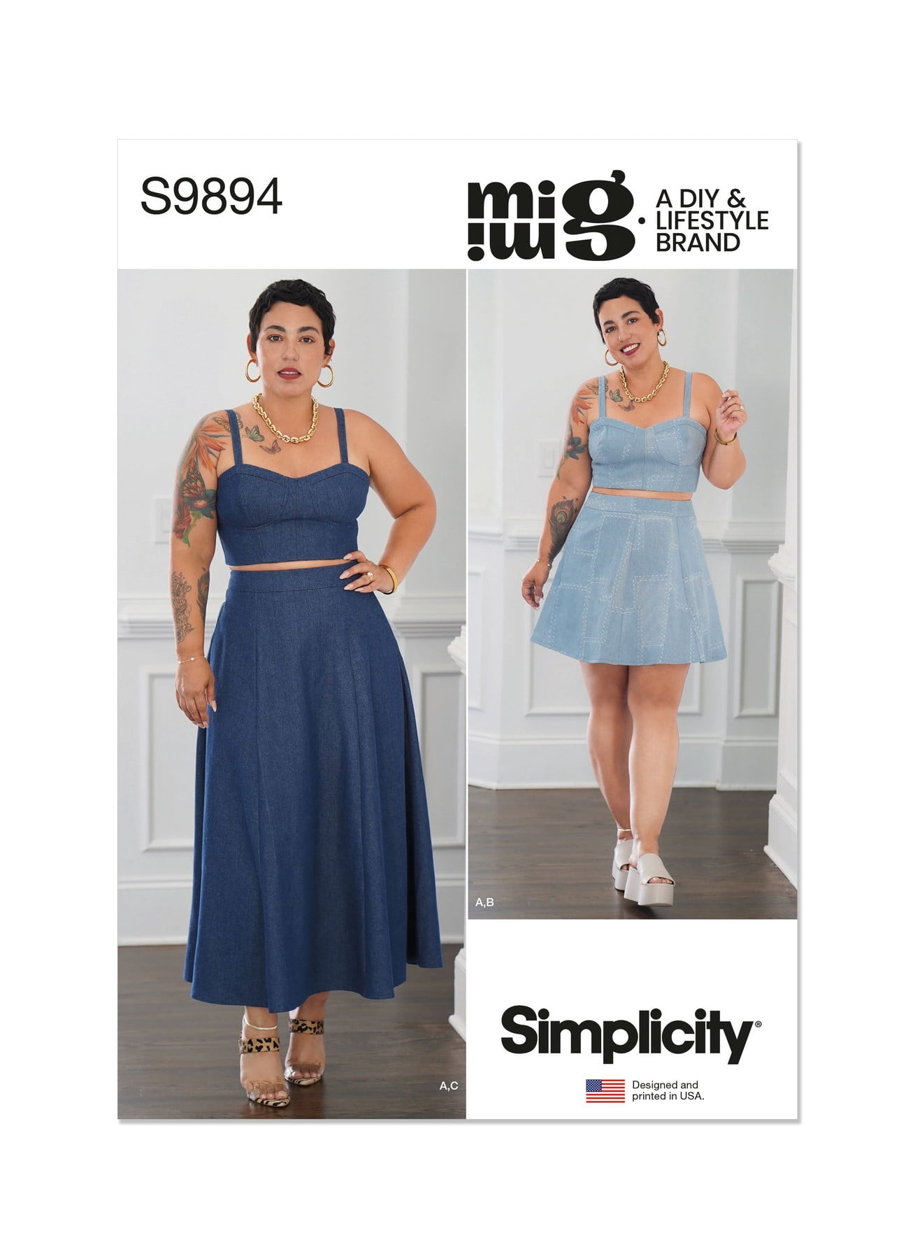 Simplicity Sewing Pattern 9894 - Misses' and Women's Top and Skirt in ...
