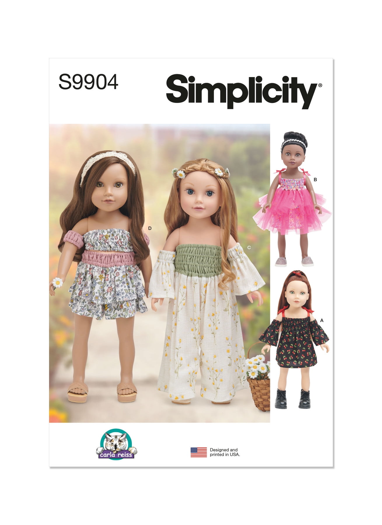 Simplicity Sewing Pattern 9904 - 18" Doll Clothes By Carla Reiss Design ...