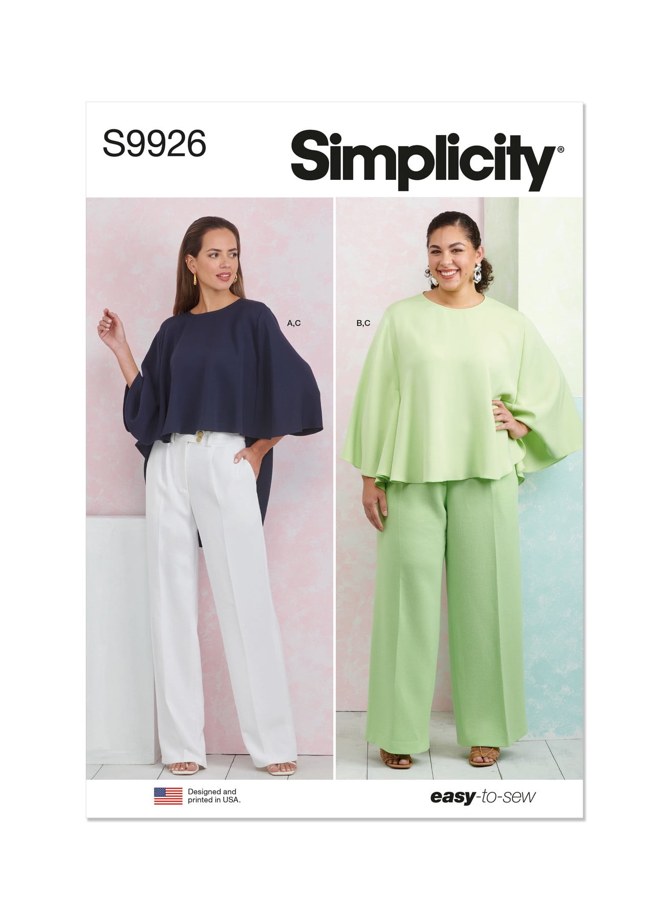 Simplicity Sewing Pattern 9926 - Misses' and Women's Tops and Pants ...