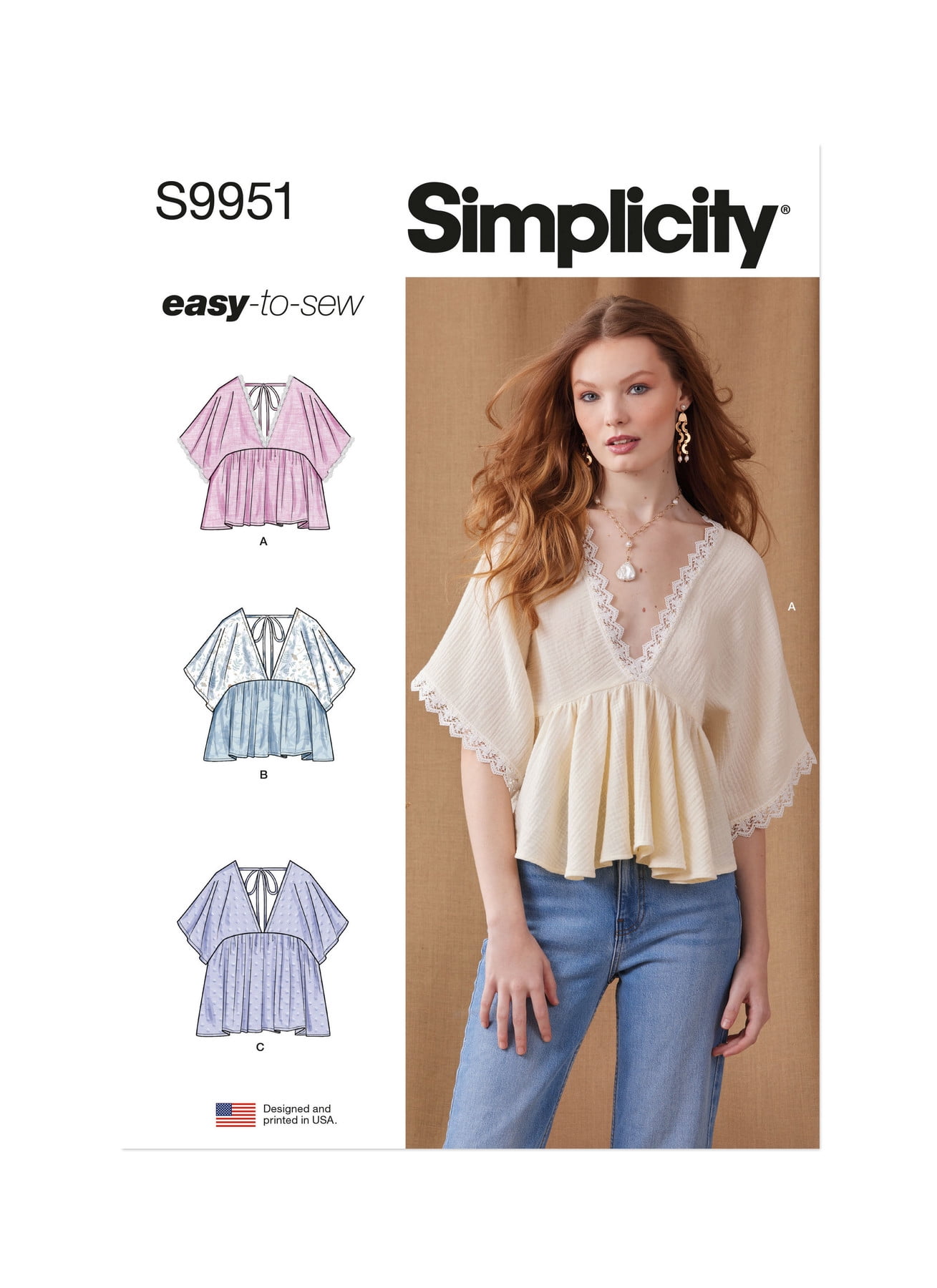 Simplicity Sewing Pattern 9951 - Misses' Top In Two Lengths, Size: K5 ...