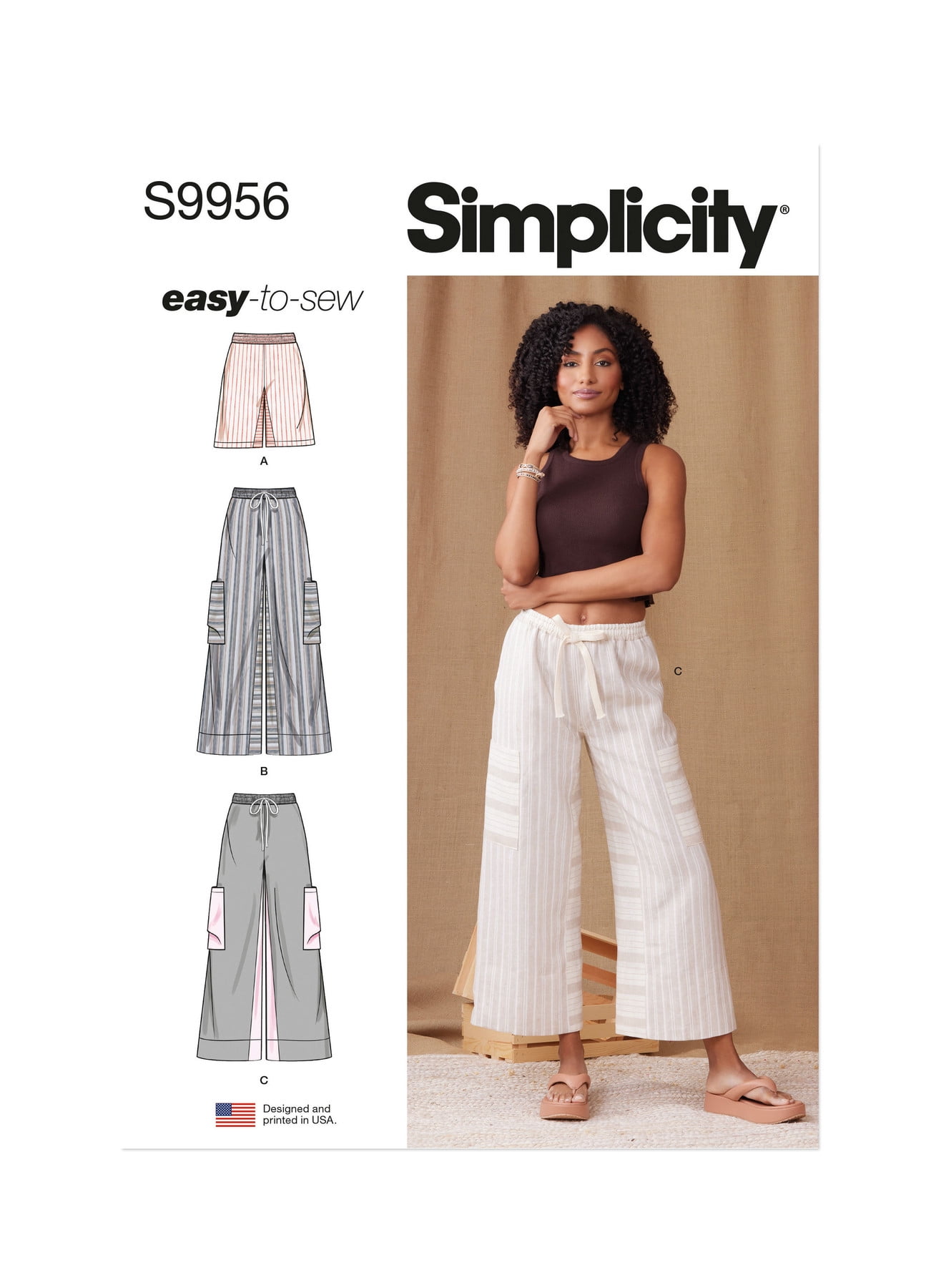 Simplicity Sewing Pattern 9956 - Misses' Shorts and Pants, Size: A (XS ...