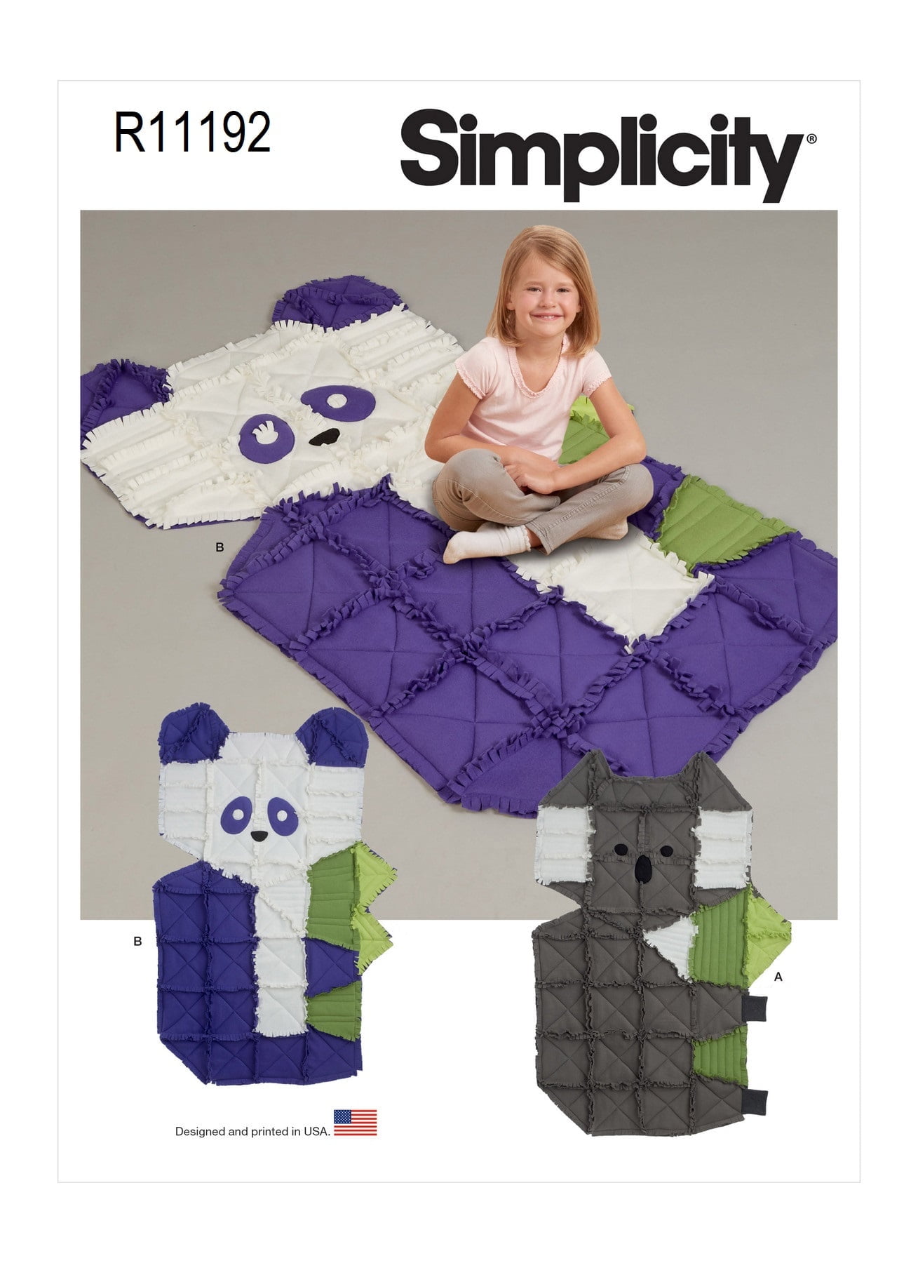 Simplicity Sewing Pattern R11192 (9358) - Fleece Rag Quilts, Size: OS ...