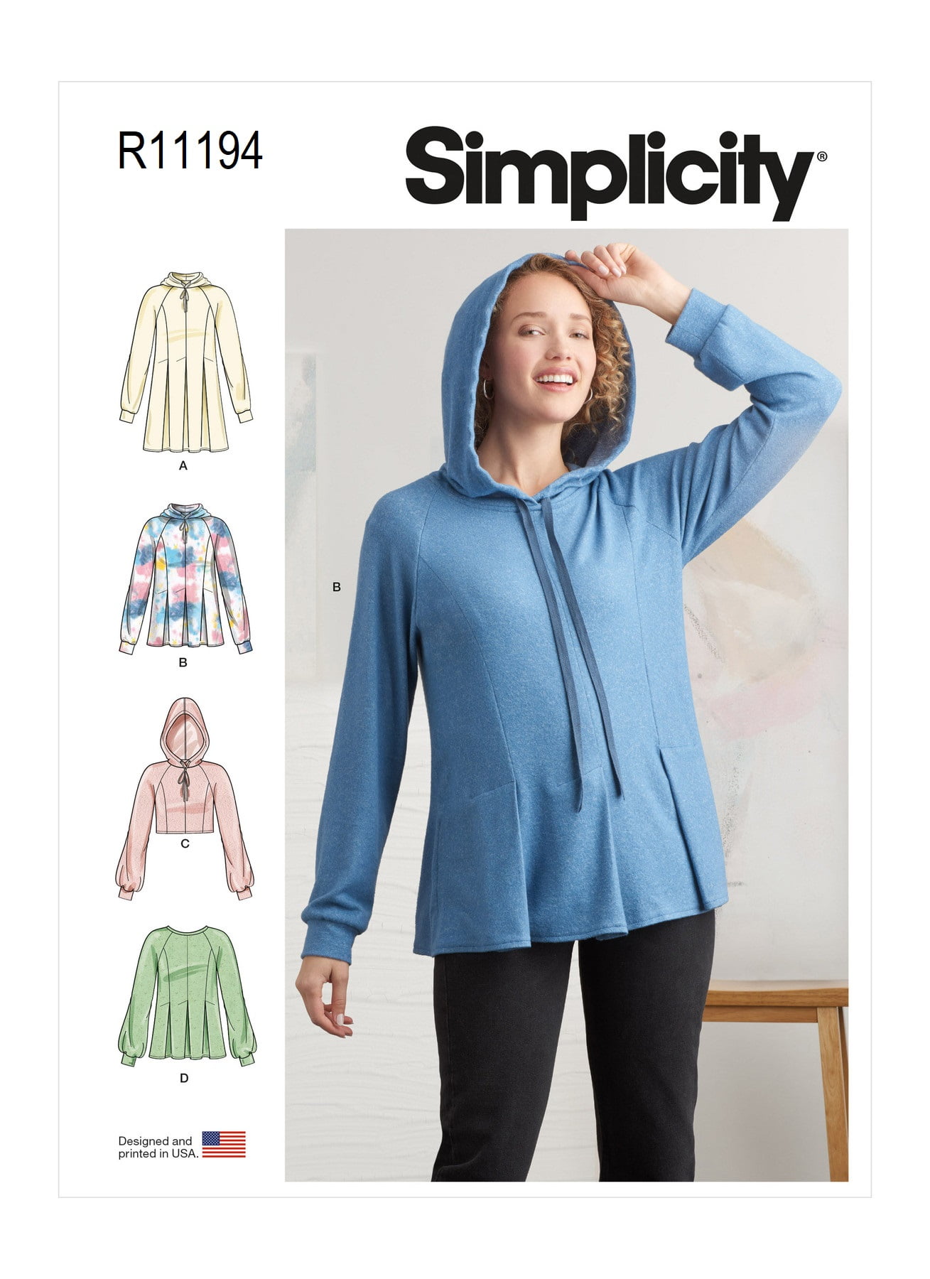 Simplicity Sewing Pattern R11194 (9384) - Misses' Sweatshirts, Size: U5 ...