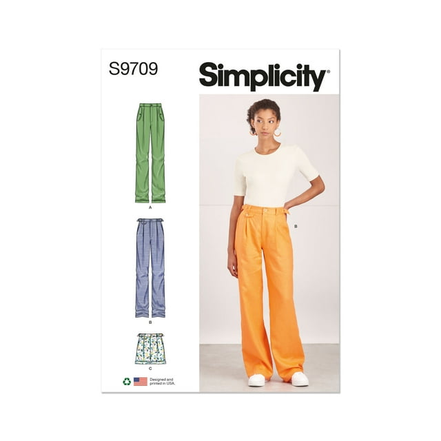 Simplicity Sewing Pattern S9709 - Misses' Pants and Shorts, Size: H5 (6 ...