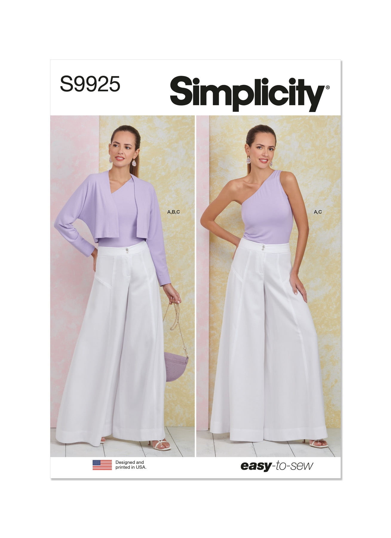 Simplicity Sewing Pattern S9925 - Misses' Pants, Knit Shrug and Top ...