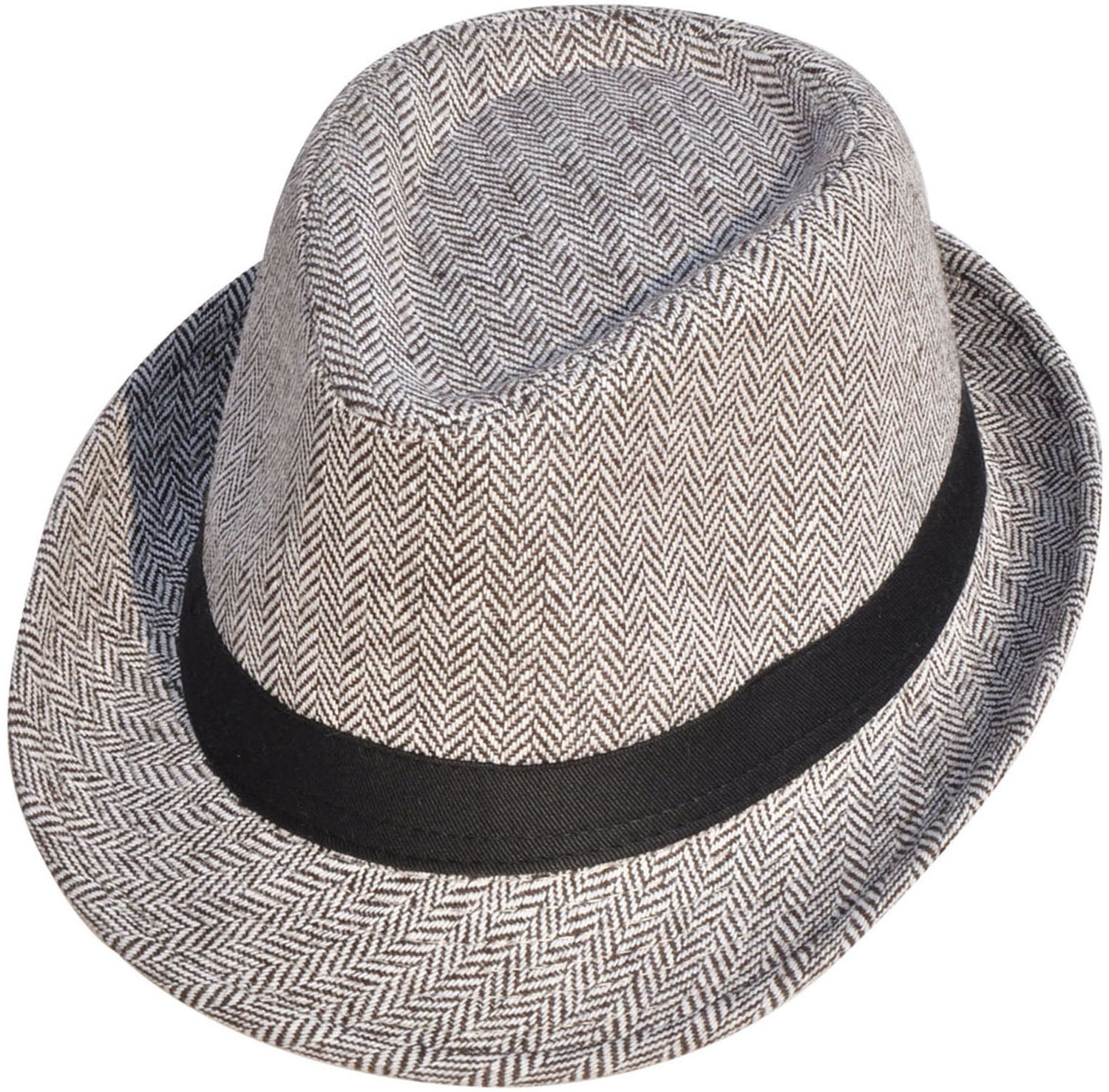 Simplicity Short Brim Teardrop Crown Wool Blend Fedora Hat 3502_Brown ...