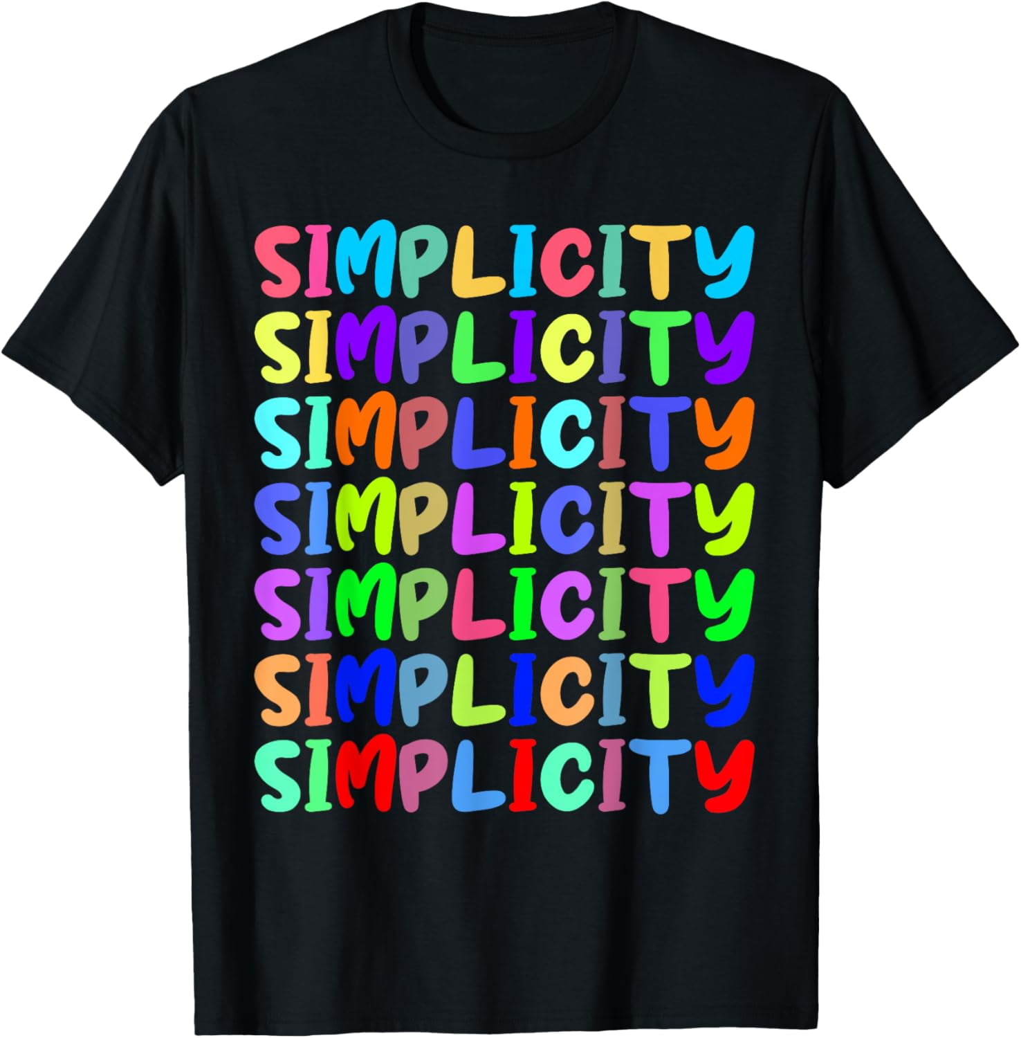 Simplicity Short Inspirational Positive Quote T-Shirt - Walmart.com
