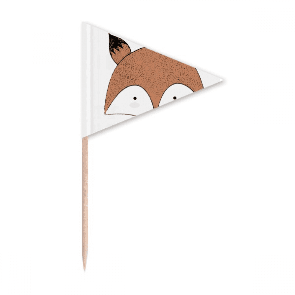 Simplicity Style Immature Fox Toothpick Triangle Cupcake Toppers Flag ...