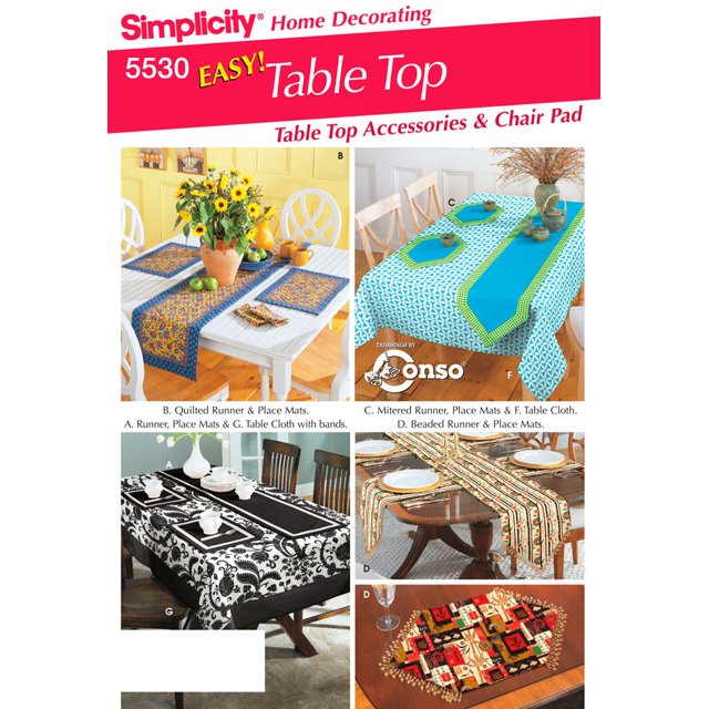 Simplicity Table Accessories Pattern, 1 Each - Walmart.com