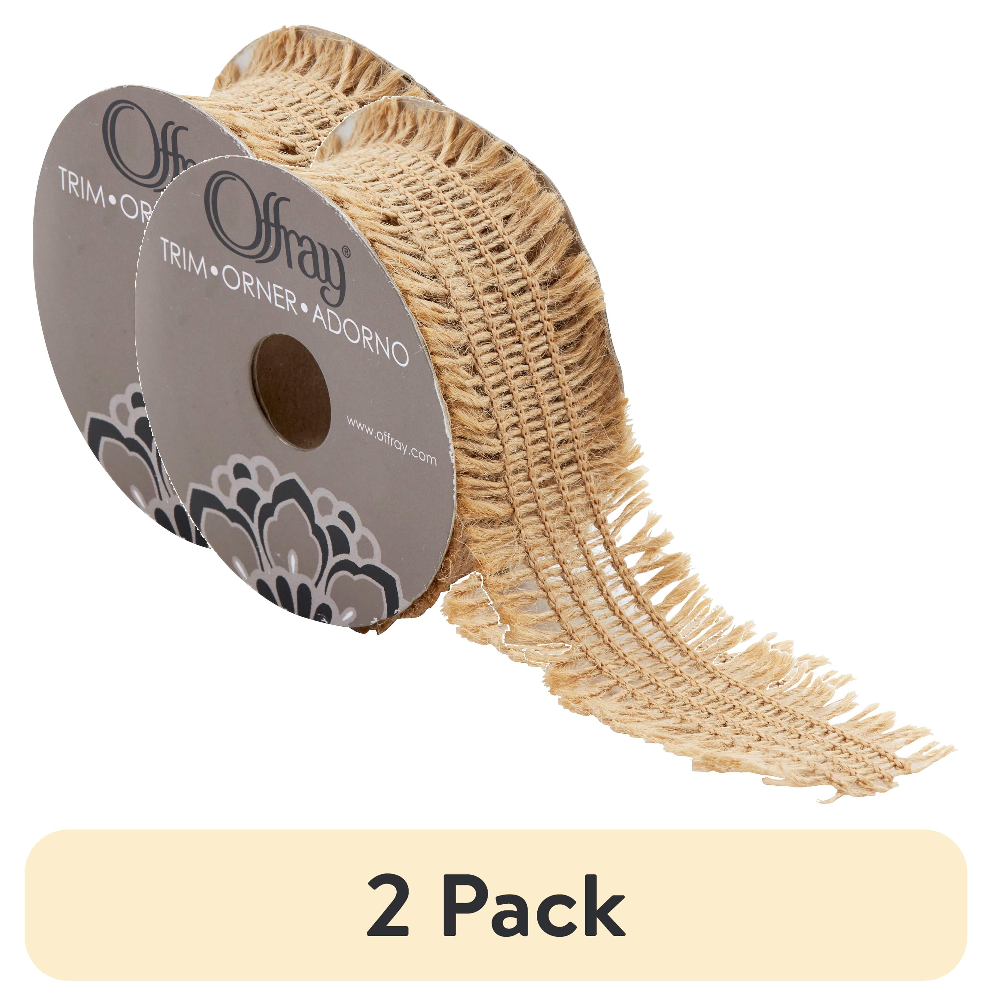 (2 pack) Simplicity Trim, Natural 1 1/2 inch Frayed Jute Trim Great for ...