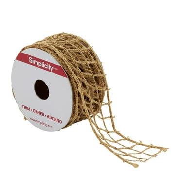 Simplicity Trim, Natural 1 1/2 inch X 3 Yards Frayed Jute Trim ...
