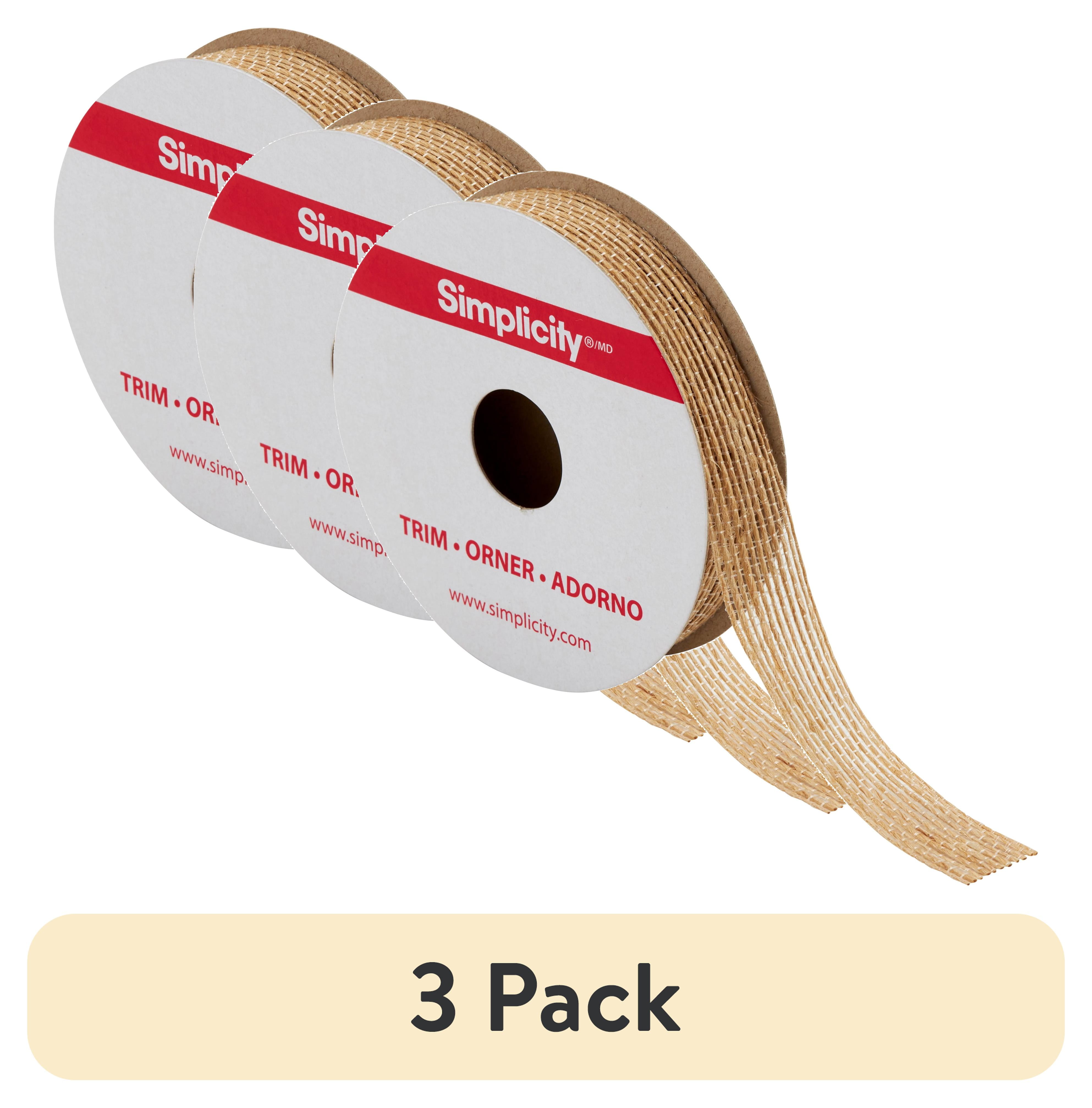 (3 pack) Simplicity Trim, Natural 5/8 inch Jute Stripe Trim Great for ...
