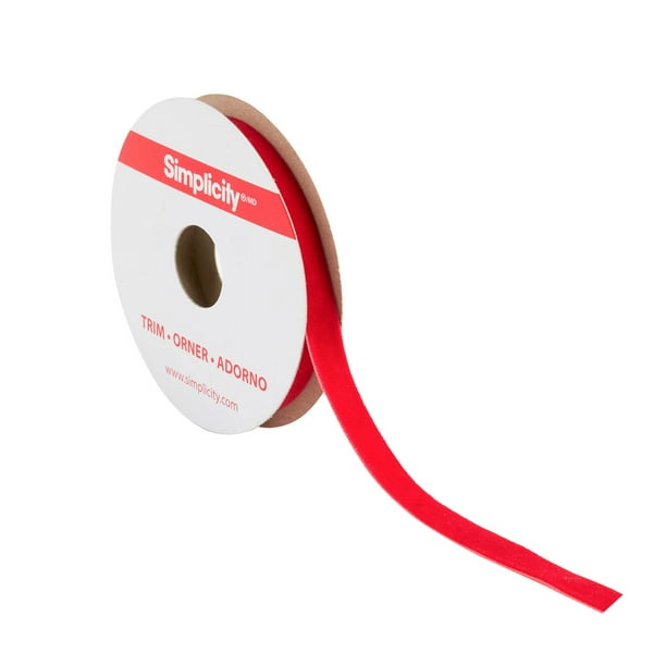 Simplicity Trim, Red 3/8 inch Velvet Trim Great for Apparel, Home ...