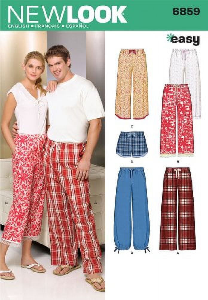Simplicity U06859A New Look Sewing Misses' and Mens' Pajama Pants and ...
