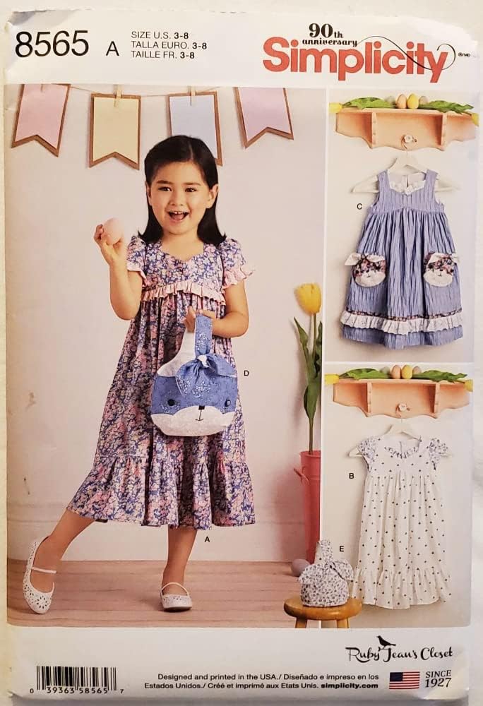 Simplicity US8565AS Girl's Purse and Dress Sewing Patterns by Rube Jean ...