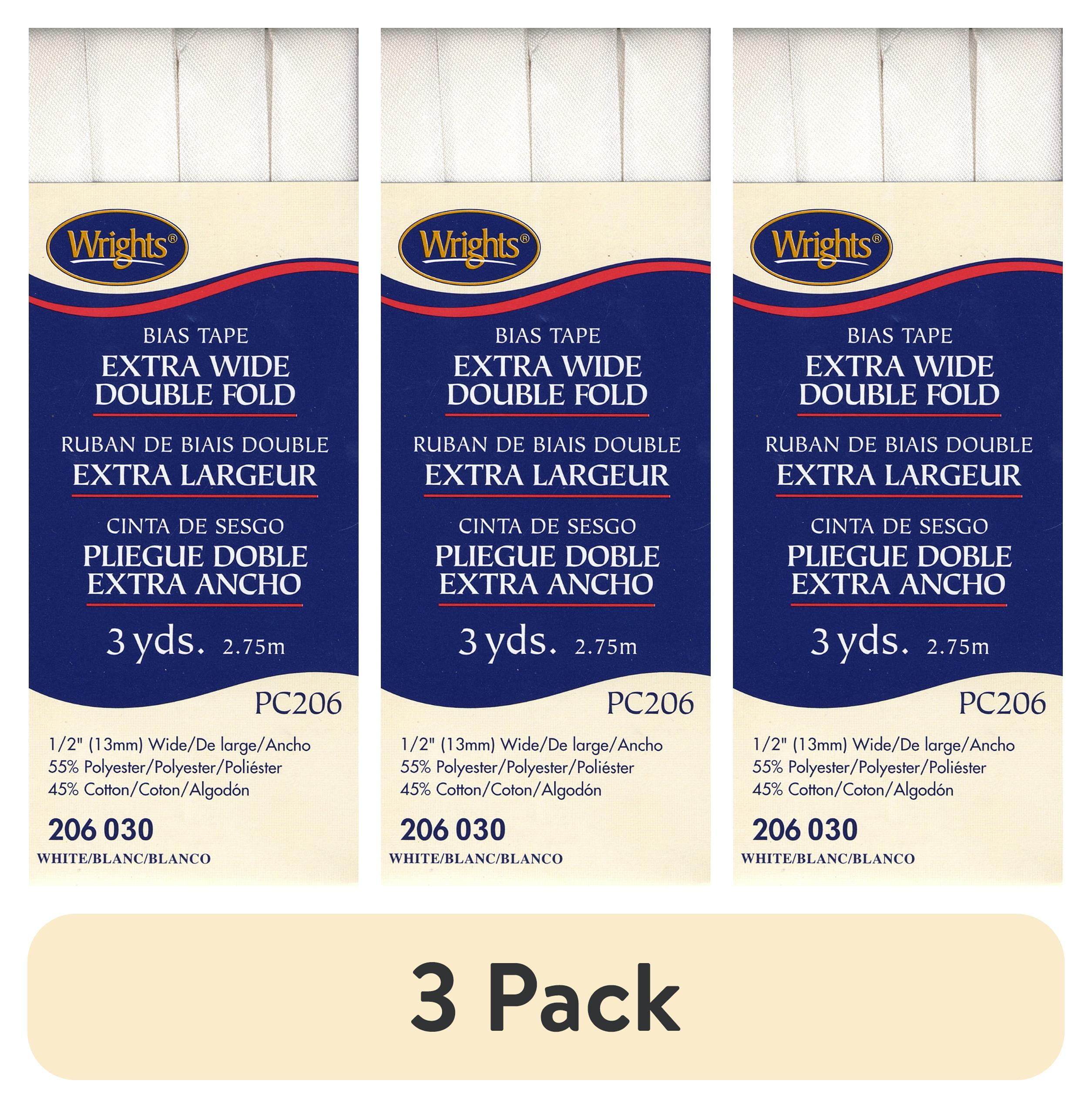 (3 pack) Simplicity Wrights 1/2" Double Fold Black Bias Tape, 3 yards ...