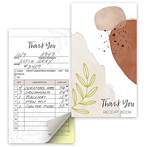 Simplified Abstract Thank You Receipt Book for Small Businesses ...