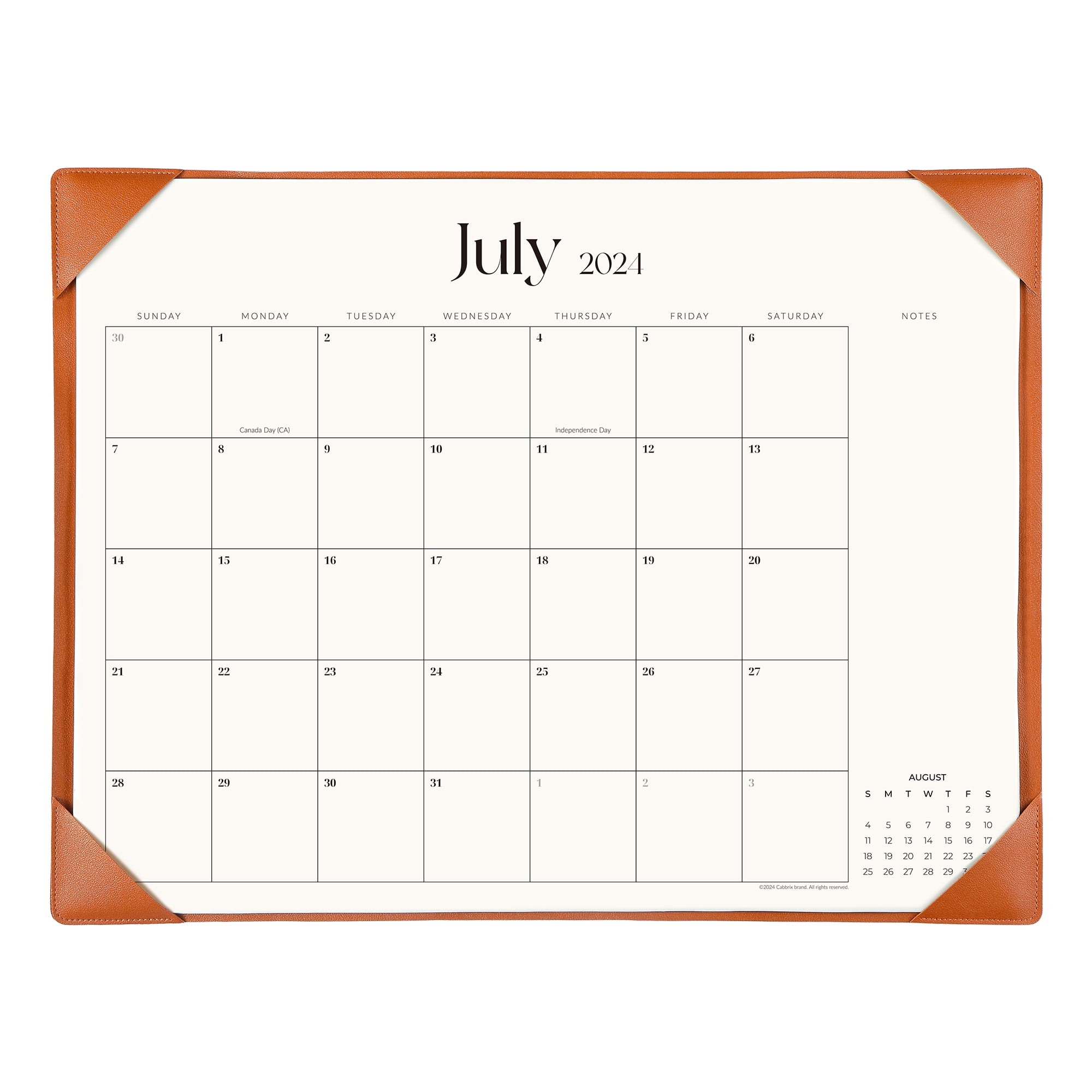 Simplified Desk Calendar 2024-2025 with Desktop Mat, 21 x 16.5 Inch ...