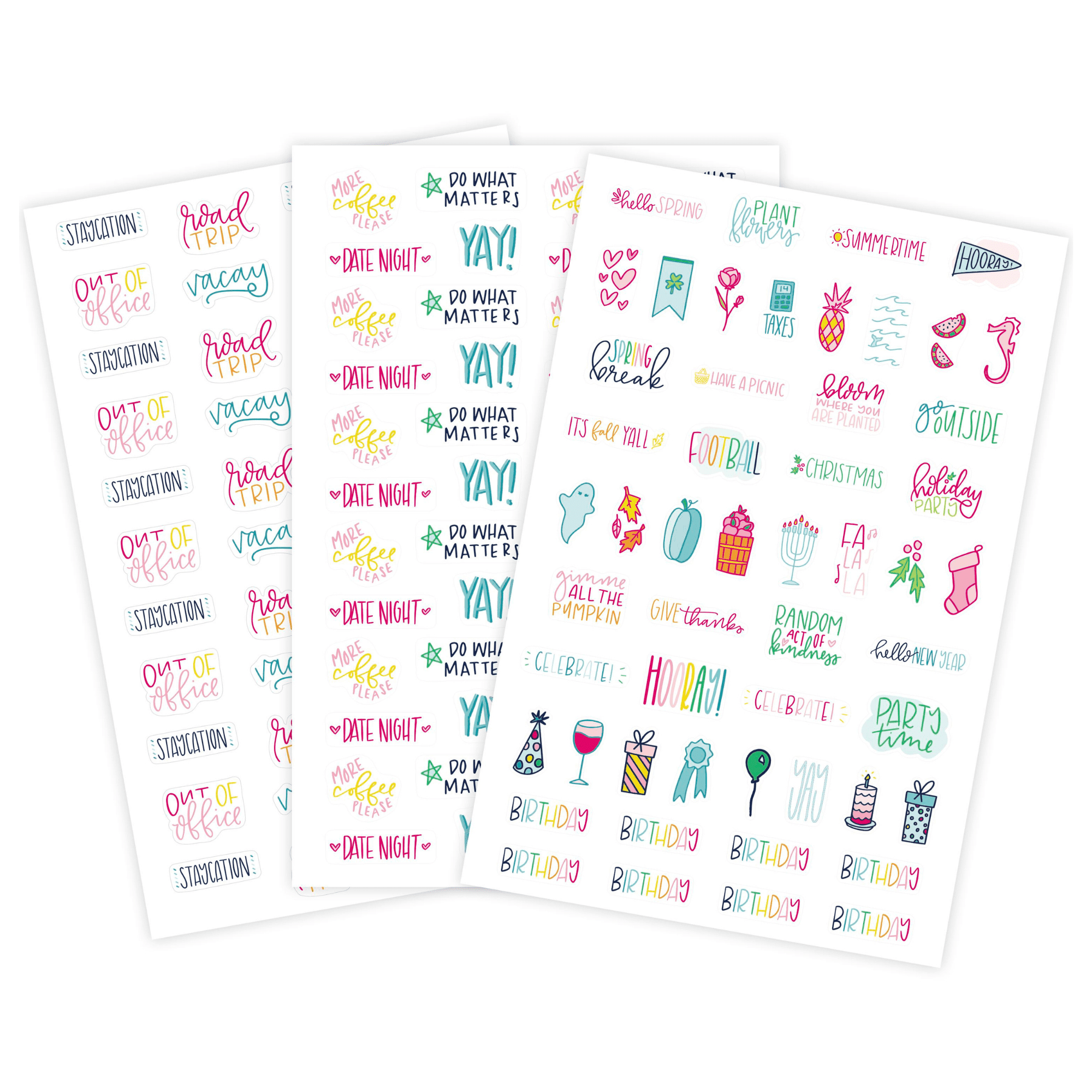 Simplified System by Emily Ley Phrase Sticker Pack, Set of 6 - Walmart.com
