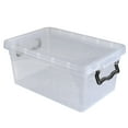 Simplify 1.75LT Plastic Stackable Storage Bin in Clear - Walmart.com