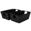 Simplify 2 Pack Large Woven Shelf Storage Basket in Grey - Walmart.com