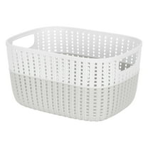 "Simplify Resin Wicker Storage Basket, 10""x8""x4"", Durable ...