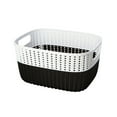 Simplify 2-Tone Decorative Small Plastic Storage Basket in Black ...