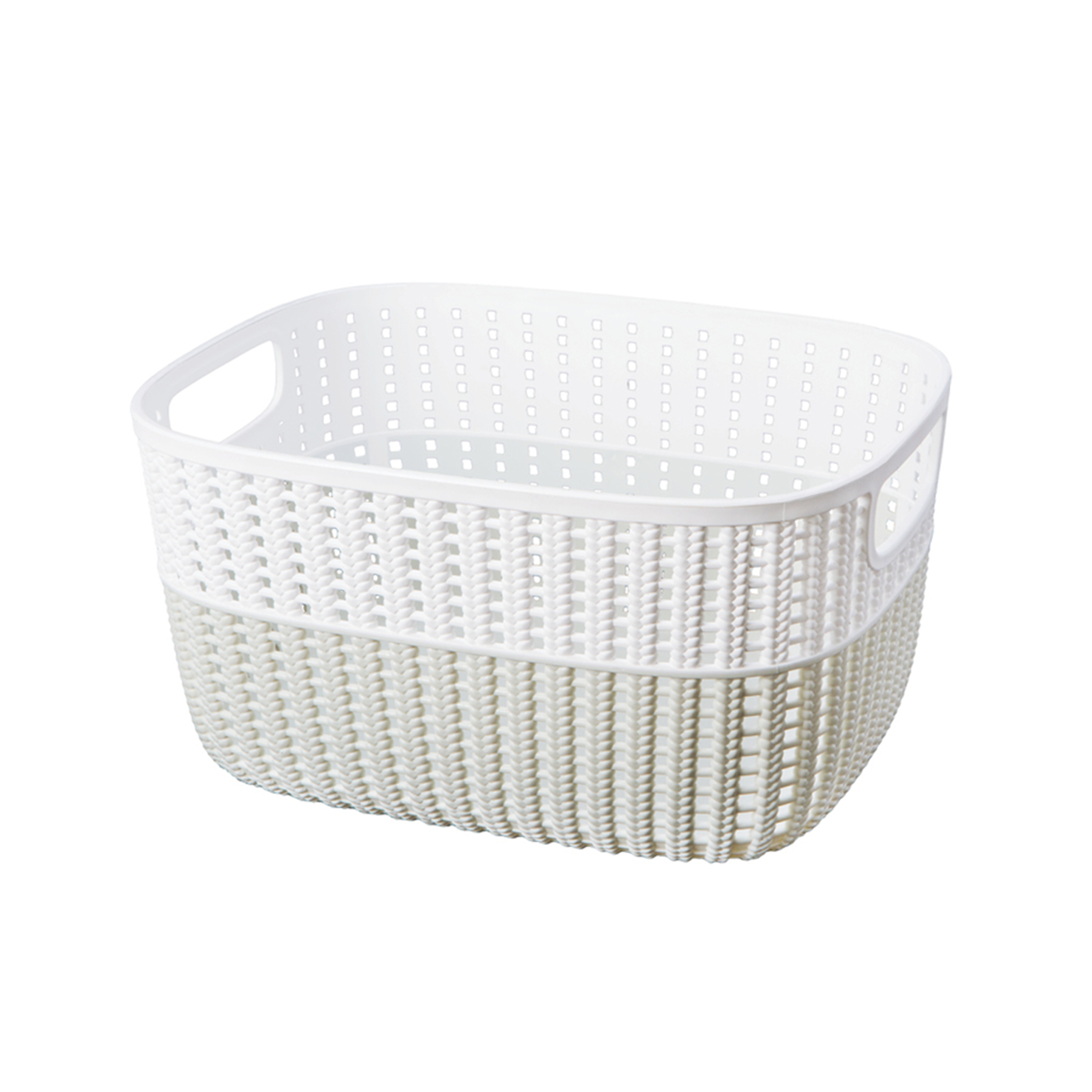 Simplify 2-Tone Decorative Small Storage Basket in Heather Grey ...