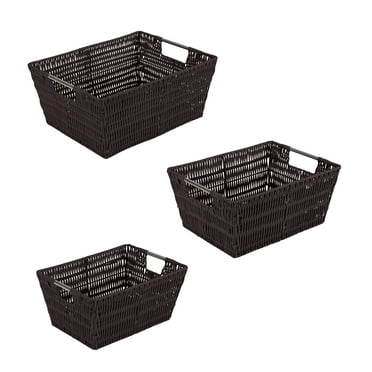 Simplify 6 Pack Plastic Organizing Storage Basket Set, White - Walmart.com