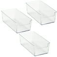 Simplify 3 Pack Small Rectangular Drawer Organizer, 7.72" L x 3.74"W ...