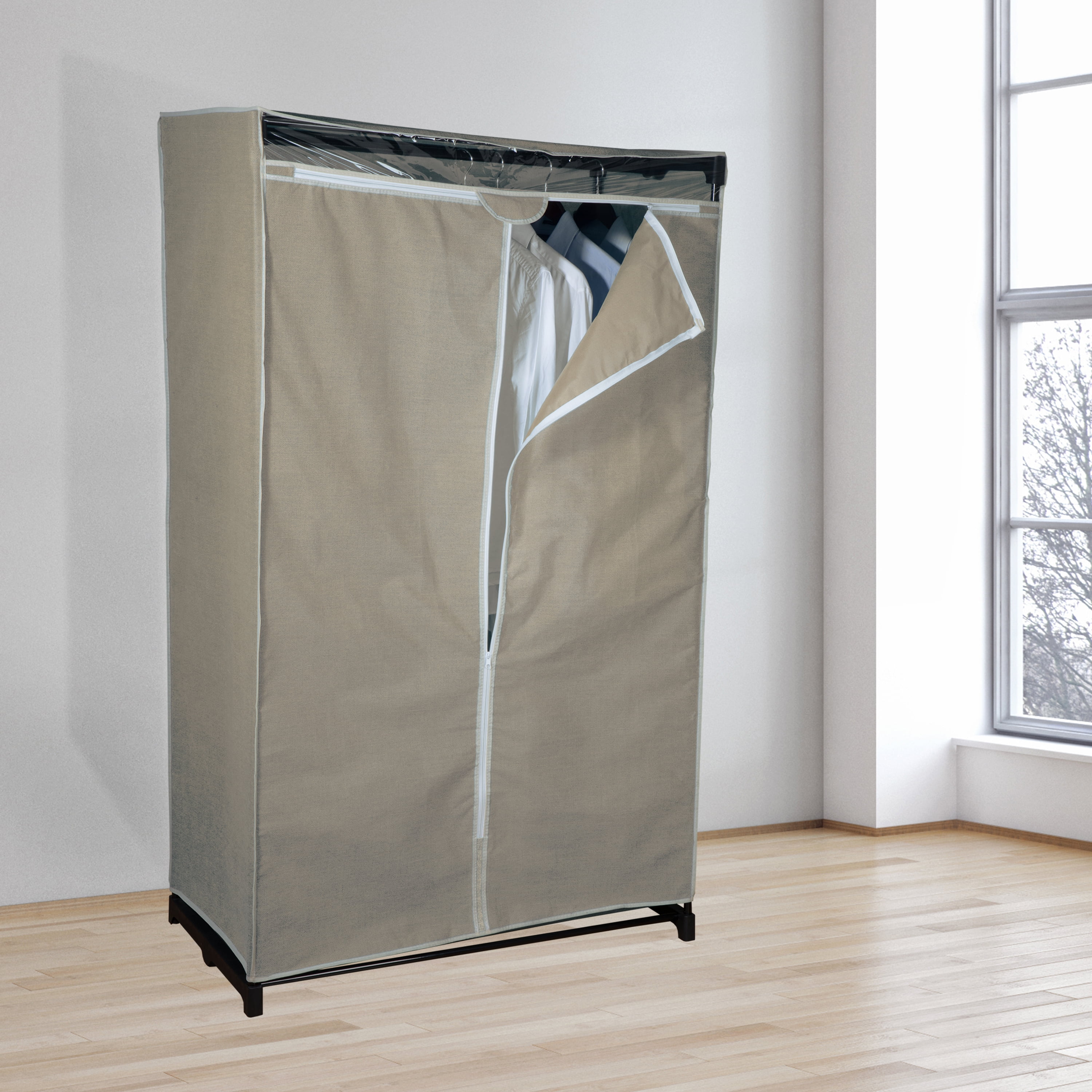 Simplify 36" Portable Closet - Natural (63x36x19) - Walmart.com