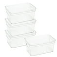 Simplify 4 Pack Small Lidded Plastic Storage Bin, Clear - Walmart.com
