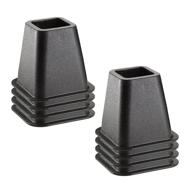 Simplify 4 Piece 6" Bed Risers, 2 Pack, Black, 2.36" x 2.36" - Walmart.com