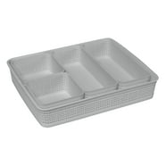 Simplify 10 Pack Plastic Organizing Storage Basket Set, Grey - Walmart.com