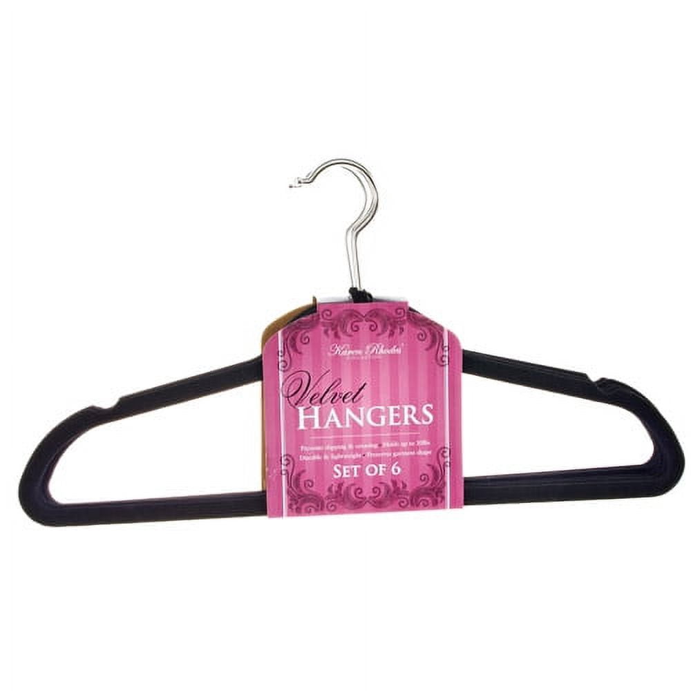 Simplify 6 Pack Huggable Velvet Shirt Hangers, Adult Size, Black ...