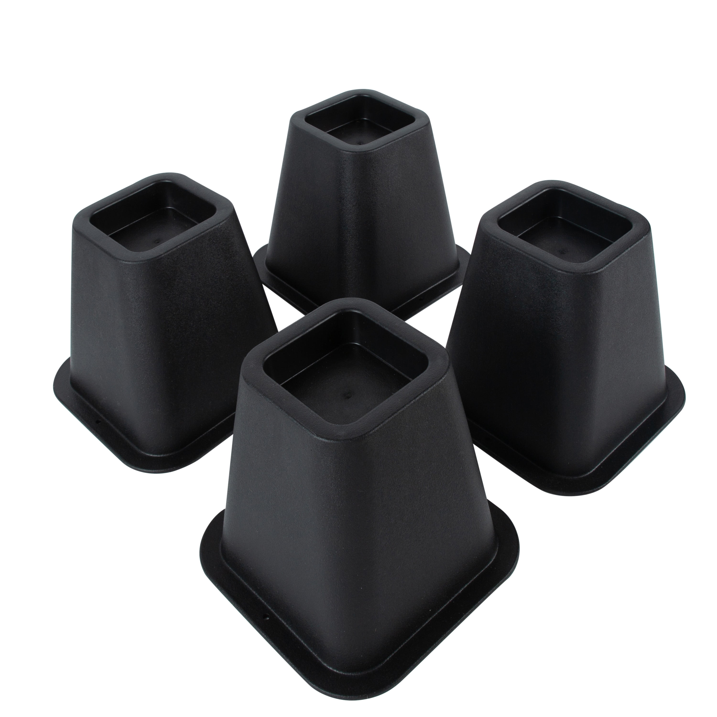 Simplify 6 Inch Bed Risers 4 Pack In Black Walmart simplify-6-inch-bed-risers-4-pack-in-black-walmart