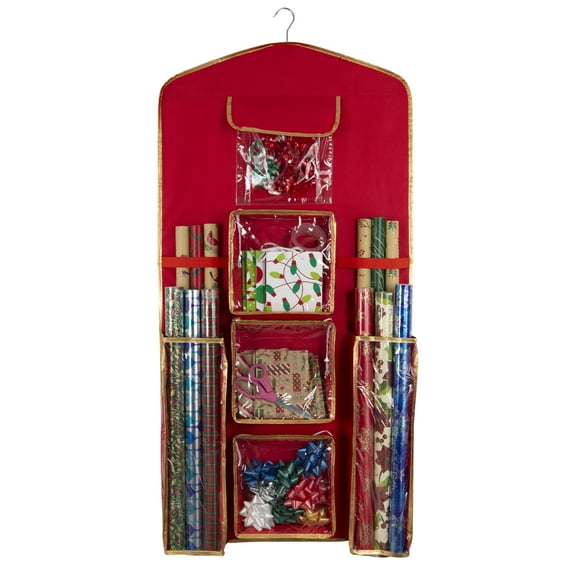 Hanging Gift Wrap Organizer