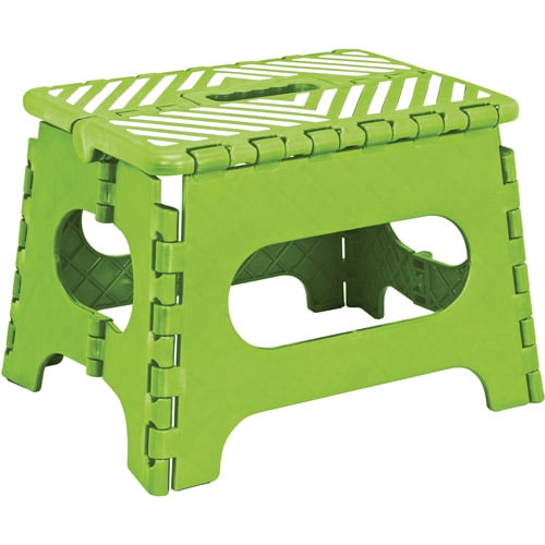 Simplify 9" Stripe Top Folding Step Stool - Walmart.com