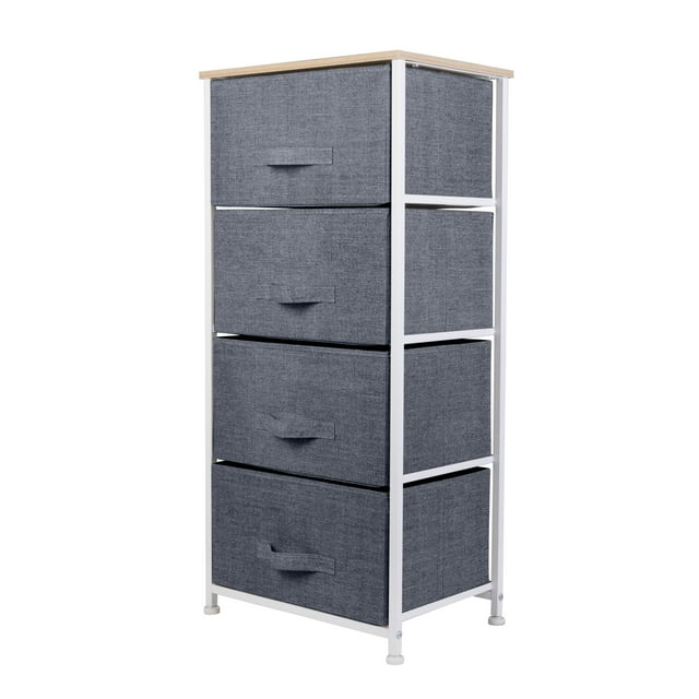 Simplify Adult Nonwoven 4 Drawer Storage Chest in Grey - Walmart.com