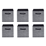 Simplify 2 Pack Large Woven Shelf Storage Basket in Grey - Walmart.com